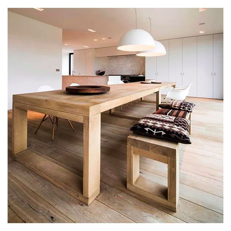 Mesa comedor Augusta 200x100cm Roble macizo 22 GRADOS DECORACION | falabella.com