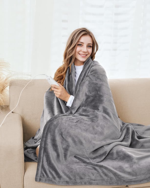 Cobija Térmica Eléctrica Ultra Suave 6 Niveles de Intensidad MAX ...