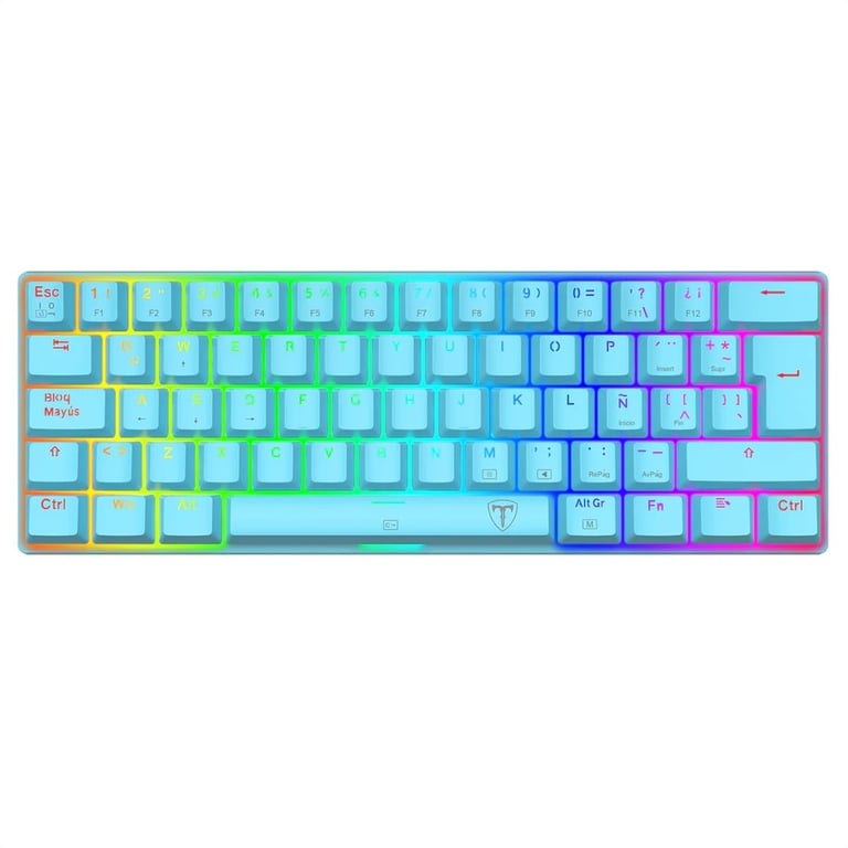 Teclado Gamer Mecánico T-DAGGER T-TGK321B Arena 60% Compacto Azul T ...