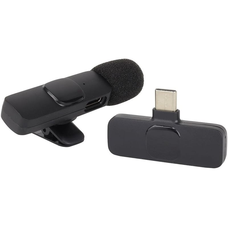 Mini Microfono Solapa Inalambrico Portatil Receptor Tipo C K8 Negro ...