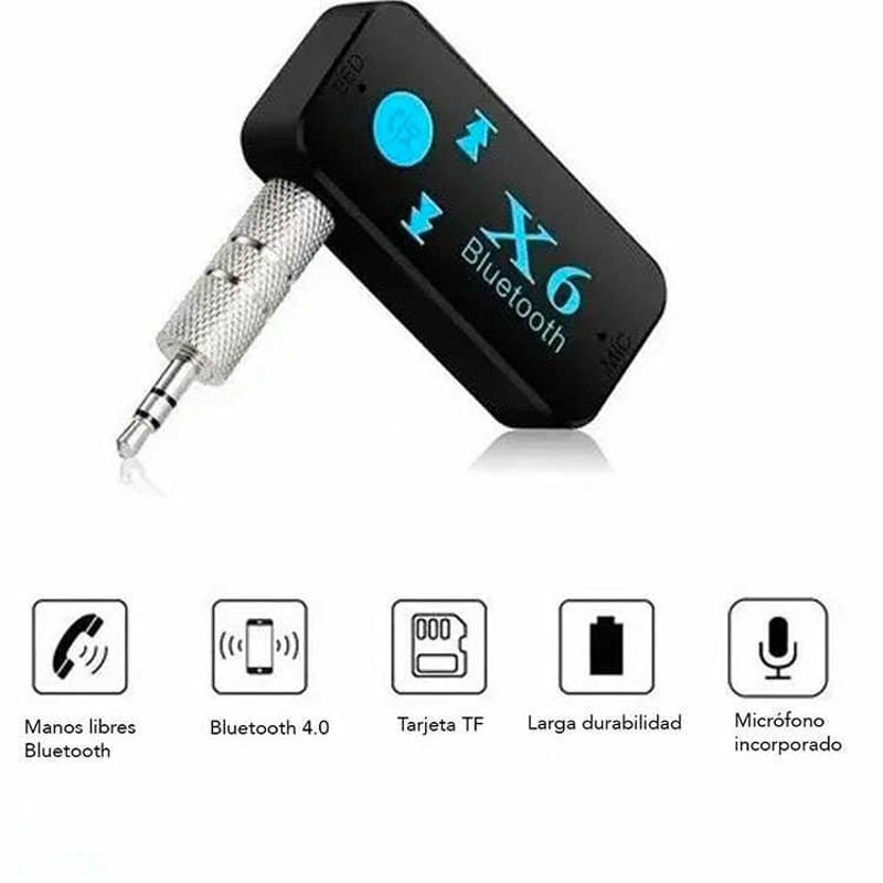 Receptor Bluetooth X6 Manos Libres Adaptador 35m Lector Sd GENERICO ...