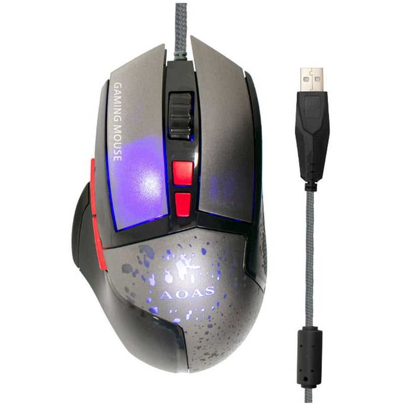Mouse Metalico K80 Gamer Alambrico Usb Pc 7 Botones Optico Raton RGB ...