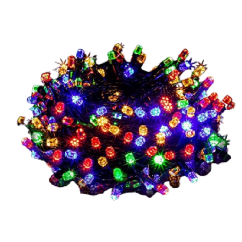 Extensión Luz Led Multicolor Lineal 100 Luces 7.5 M Cable Verde 1433 ...