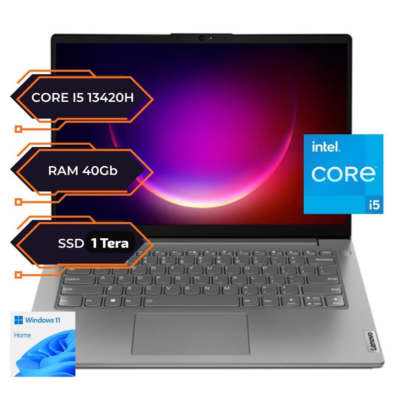 Portatil Lenovo Intel Core i5 13420H Generación 13 - Ram 40Gb - SSD ...