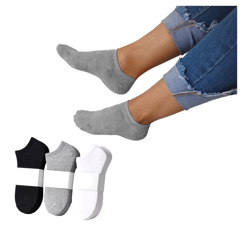 Set x 12 Pares Medias Deportivas Mujer Tobillera GENERICO | falabella.com
