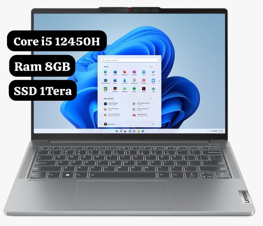 Portatil Lenovo Ultrabook Core i5 12450H Gen 12 Gaming - Ram 8Gb - SSD ...
