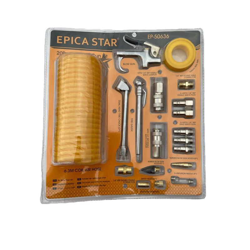 Kit Accesorios Compresor de Aire 20 Piezas con Manguera AMERICO SHOP | falabella.com