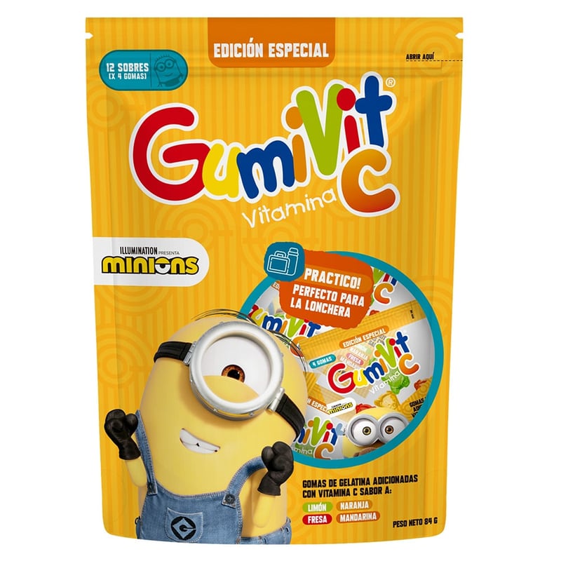 Gumivit Vitamina C Gomas Minions Bolsa X 84g X 12 Sobres GUMIVIT ...