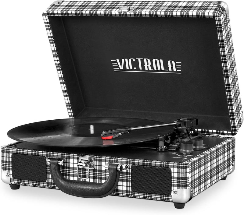 Victrola Vintage 3-Velocidades Bluetooth Portable portatil VICTROLA ...
