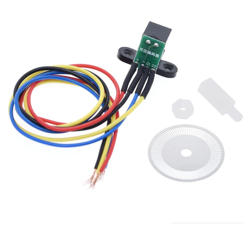 Kit Sensor Encoder Optico Metalico 100 Lineas Diametro 22mm GENERICO ...