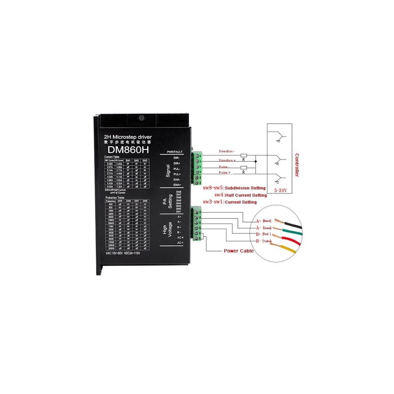 Driver Motor Paso Paso DM860 DM860H 7.2A 18-80VAC 24-110VDC GENERICO ...