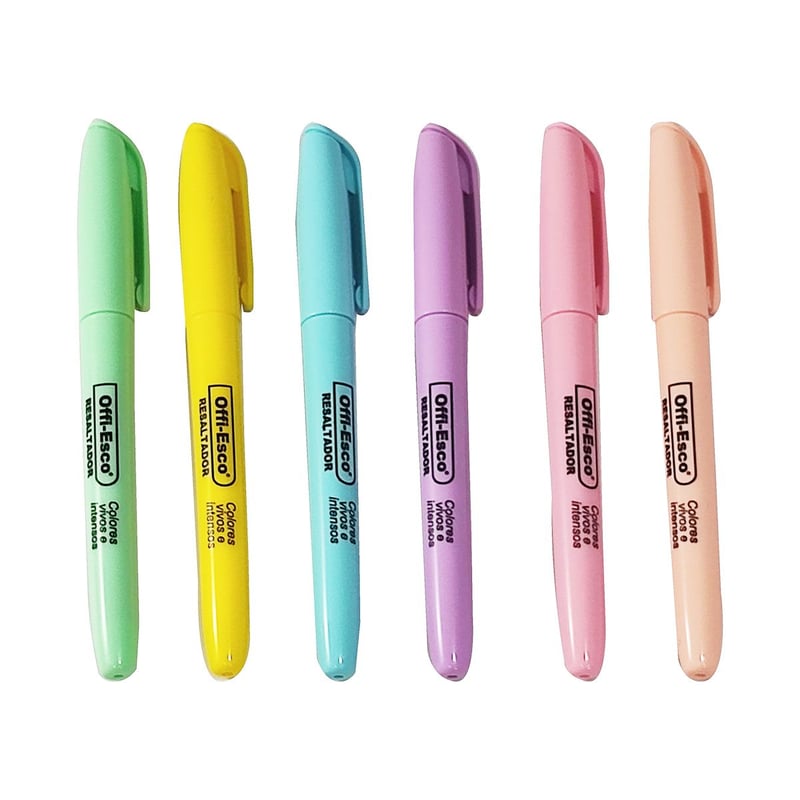 Resaltadores Pastel X 6 Unidades - Offi Esco OFFI ESCO | falabella.com