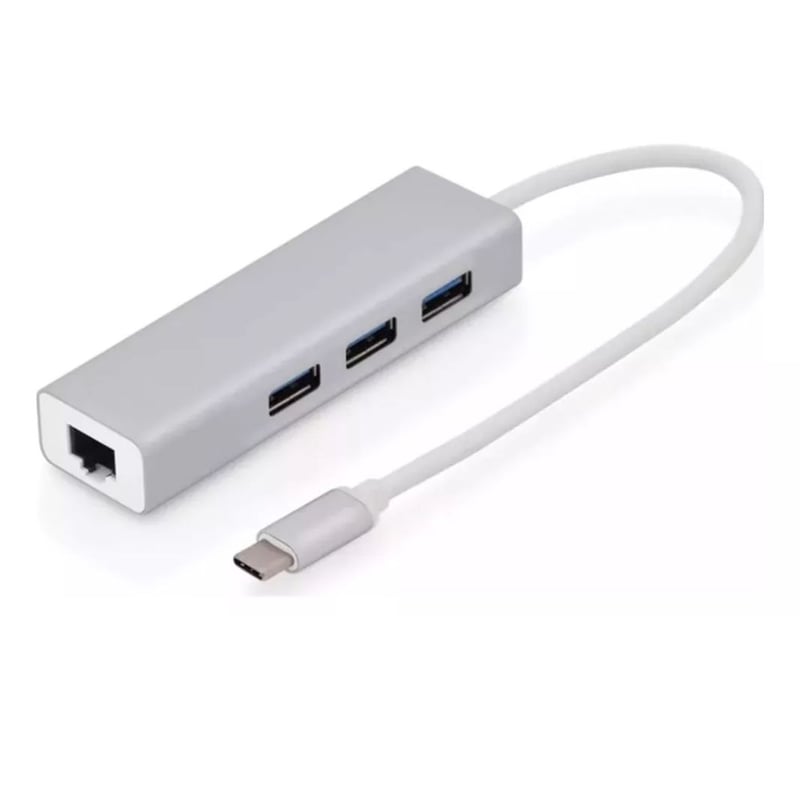 Hub Adaptador Tipo C A 3 Puertos USB Y Adaptador De Red Lan Rj-45. GENERICO | falabella.com