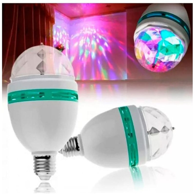 Bombillo rotativo luces led rgb colores giratorio fiesta GENERICO ...