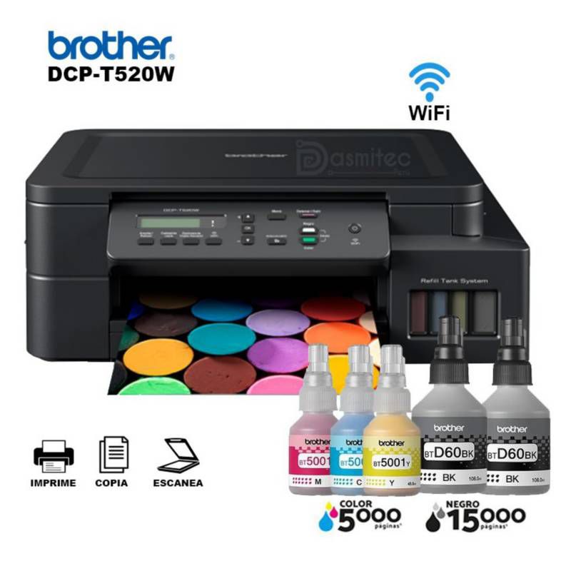 IMPRESORA MULTIFUNCINAL BROTHER T520w wifi aplia y reduce BROTHER ...