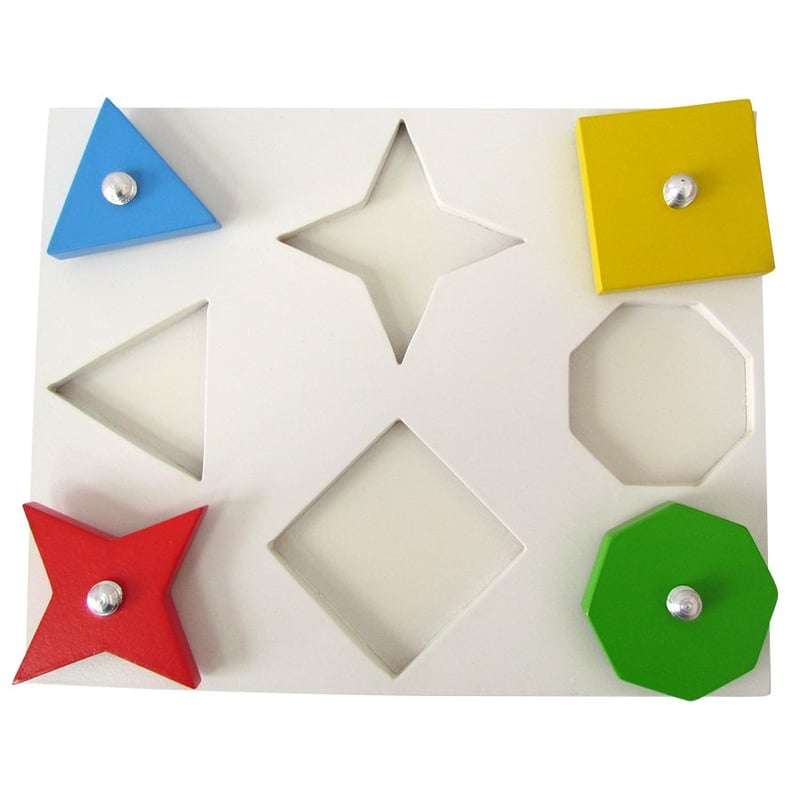 Juego de enroscar y encajar figuras geométricas en madera CELMAX ...