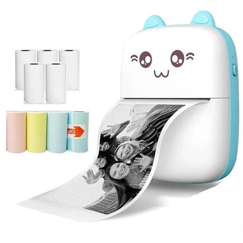 Mini Impresora Portatil Bluethooth Para Celular Azul ONE PIXEL ...