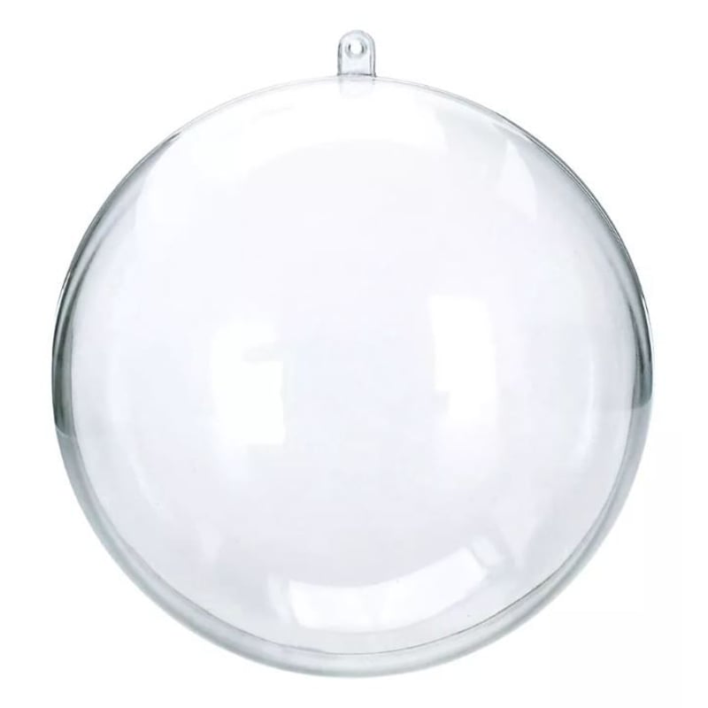 50 Bolas Esferas Transparentes Plásticas Para Decorar GENERICO ...