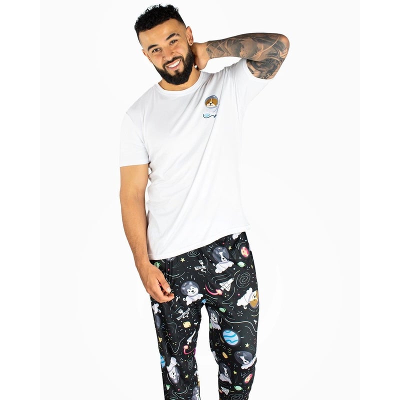 Conjunto Pijama pantalón piel de durazno Hombre - Perros Astronautas ...