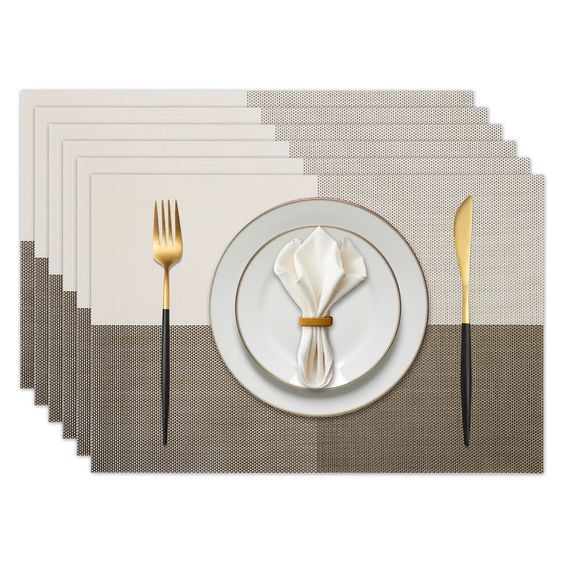 Individuales Para Comedor Con Porta Vasos 6 Puestos Lavables GENERICO ...