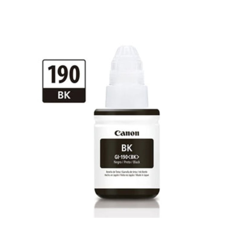 Tinta canon ORIGINAL GL-190 NEGRO bk PIXMA G3110/G2110 135ml CANON ...