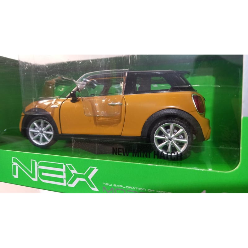 CARRO MINI COOPER HATCH AMARILLO ESCALA 124 DE COLECCIÓN WELLY ...