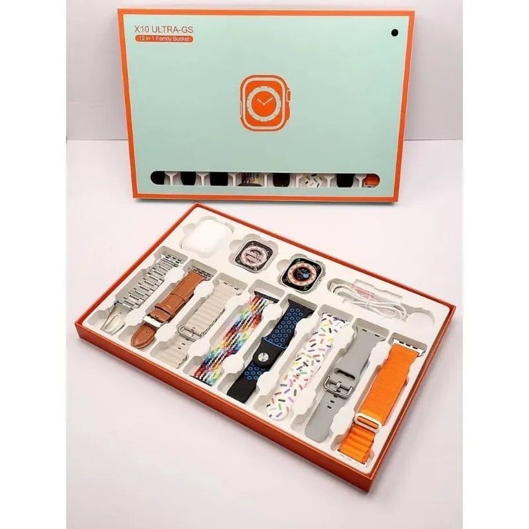 Combo Reloj SmartWatch X10 ULTRA-GS 12 in 1 Family Bucket S9 ULTRA ...