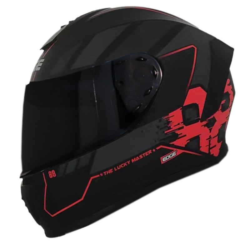 Casco Edge Integral Frankie Master88 NegroRojo Mate L EDGE HELMETS ...