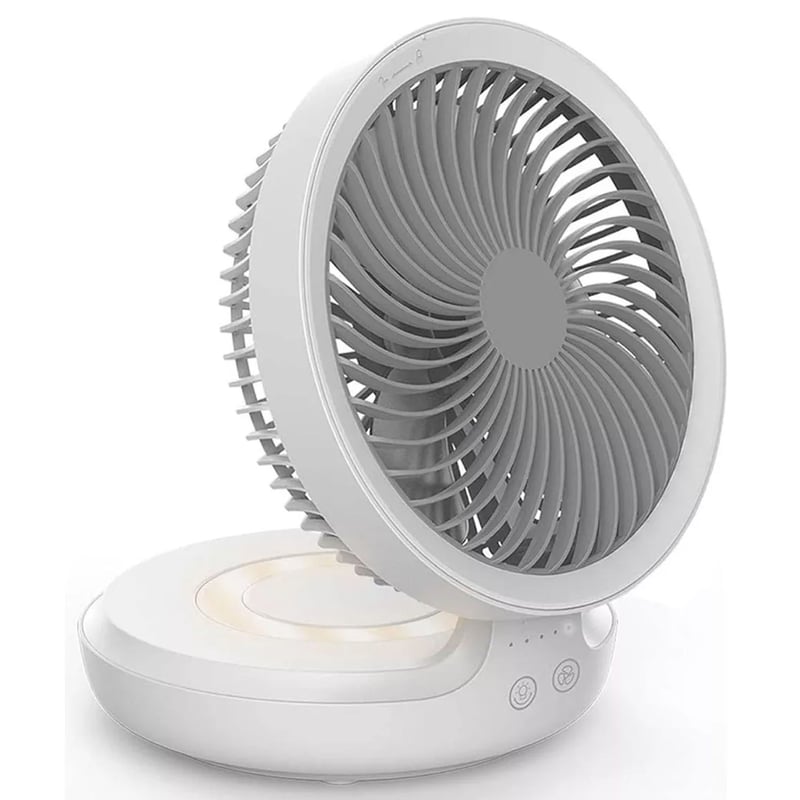 Ventilador Abanico Electrico Plegable Recargable Con Luz Led ONE PIXEL ...