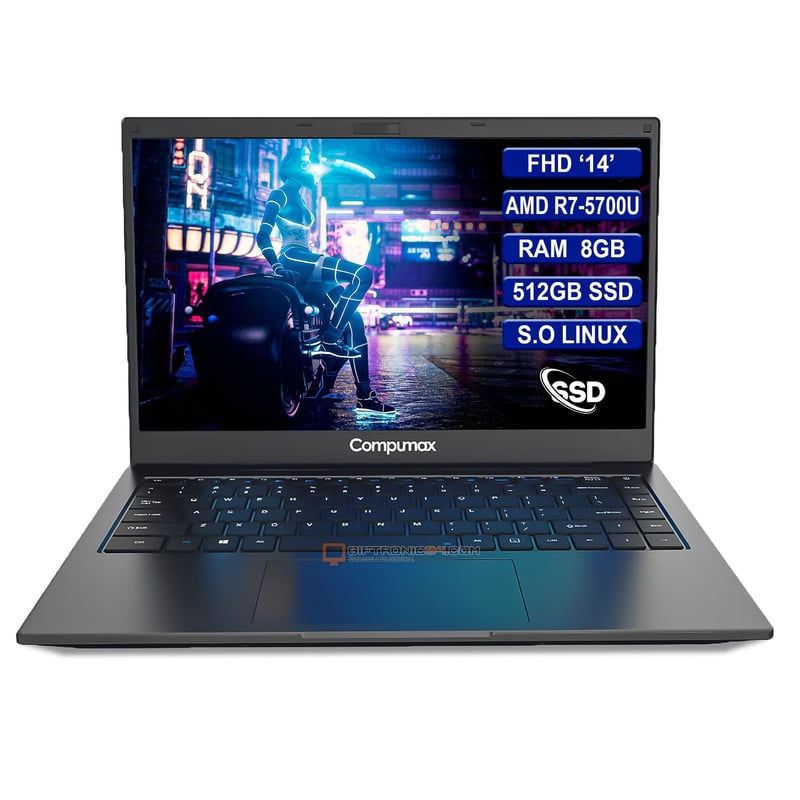 Portatil 14 Compumax AMD R7-5700U Ram 8GB 512GB SSD COMPUMAX ...