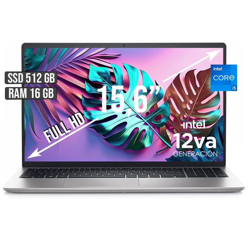 PORTATIL DELL INSPIRON INTEL CORE I5-1235U SSD 512GB RAM 16GB LED 15,6 ...
