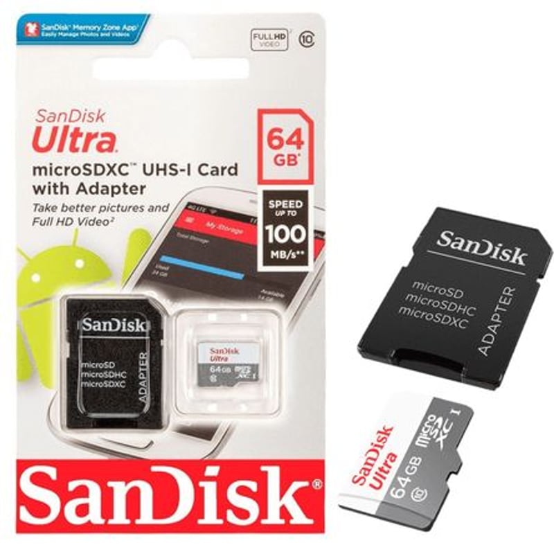MEMORIA MICRO SD 64 GB SANDISK ULTRA SANDISK | falabella.com
