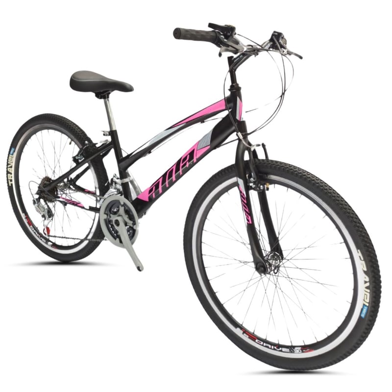 Bicicleta Todoterreno Rin 24 Niña 18 Cambios Negro-Rosa- ATILA | falabella.com