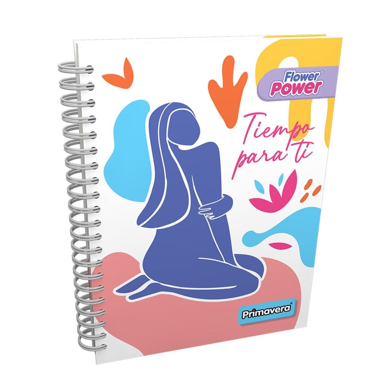 Cuaderno Argollado Flower Power 5 Materias Hoja Cuadriculada PRIMAVERA ...