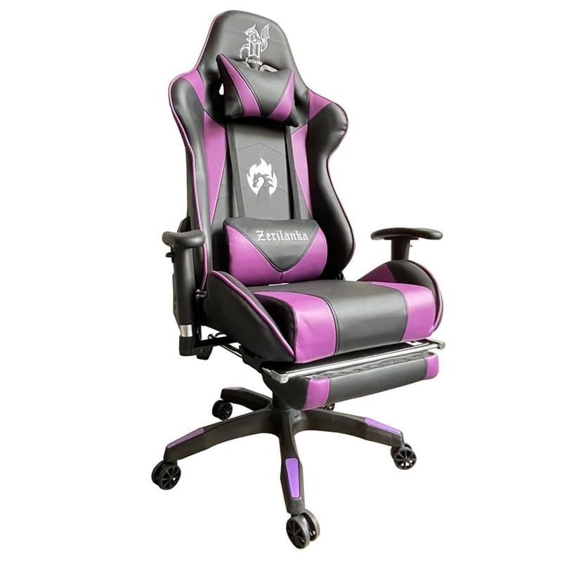 Silla Gamer Giratoria Para Pc Con Reposa pies Morada GENERICO ...
