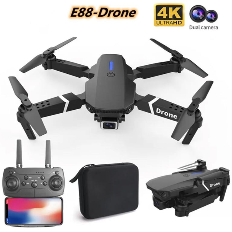 Drone E88 PRO Doble Camara Plegable 3 Baterias Estuche ONE PIXEL ...