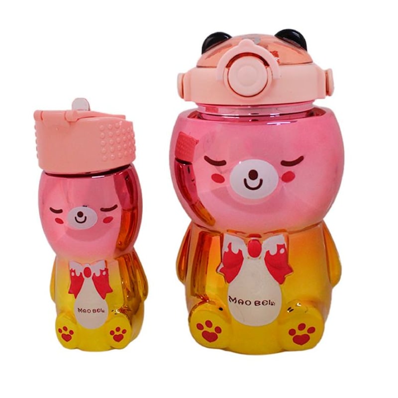 Botella Oso Metalizado Antiderrames 1300ml Set X2 Para Niños XIONG ...