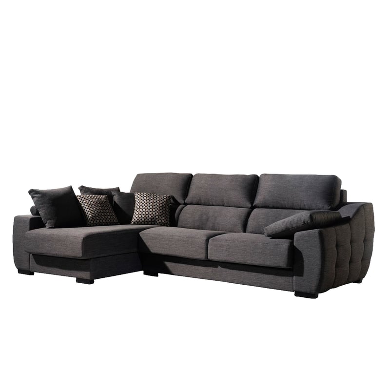 Muebles Modernos en L Sala con Sofá esquinero en Color gris GENERICO ...