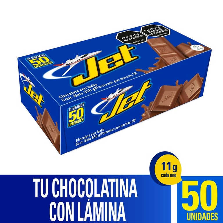 Chocolatina Jet Leche x 50 unidades x 11 gr JET | falabella.com