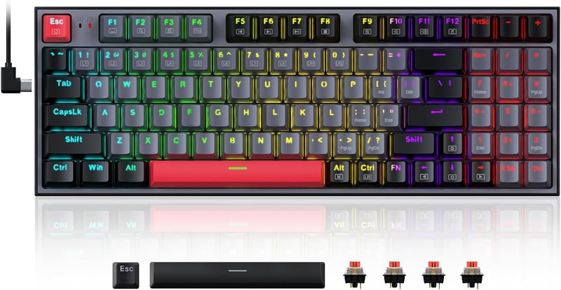Teclado Gamer Mecánico Redragon Kitava Lite K636 Querty Switches Red ...