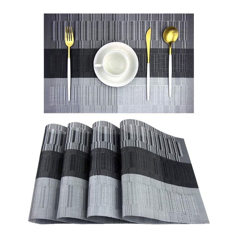 Individuales para comedor Gris - importados alta calidad 4 puestos ...