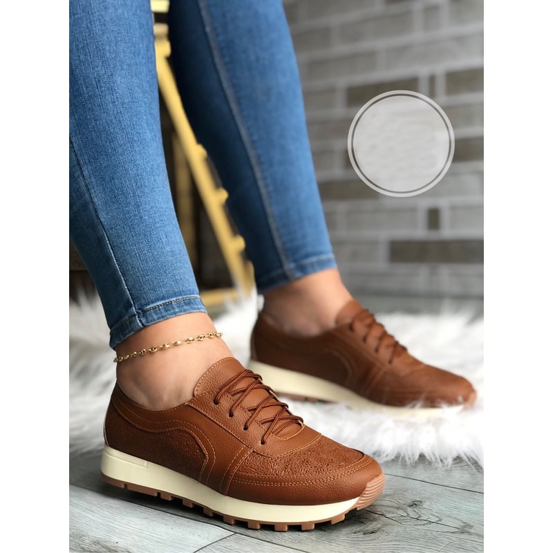 Tenis Mujer Elegante Casuales Para Dama- Marron GENERICO | falabella.com