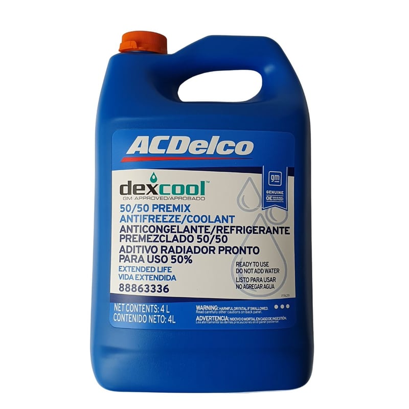 Refrigerante Acdelco Naranja Dexcool 50/50 Cantidad 4 Litros ACDELCO ...