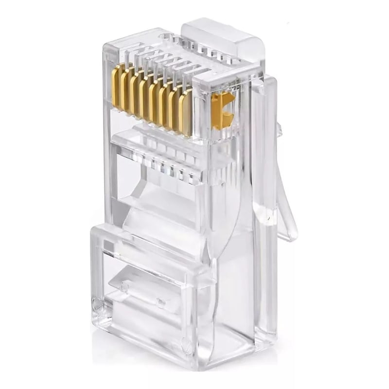 Conector De Red Rj45 Cat6 Bolsa 100 Unidades Terminal Rj45 GENERICO ...