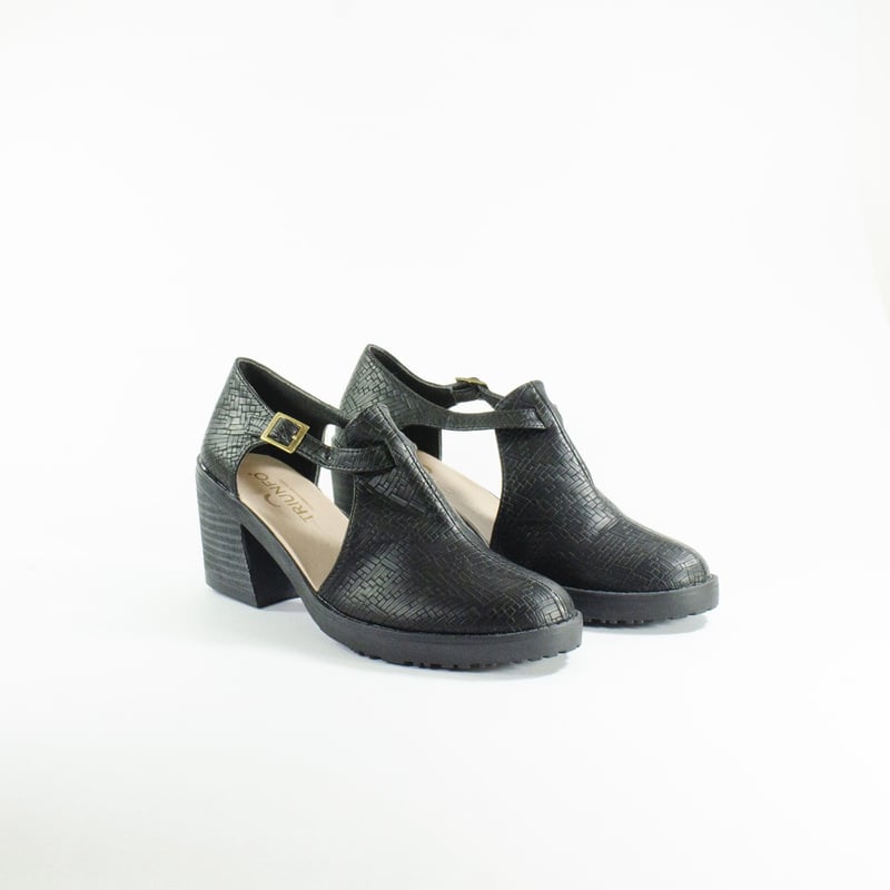 Tacón corte trapecio- Color Negro CALZADO TRIUNFO | falabella.com