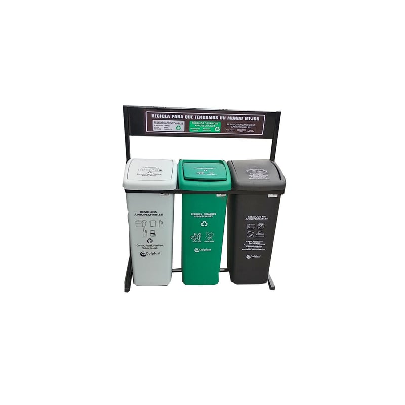 Punto Ecológico De 55 Lts 3 Puestos COLPLAST | falabella.com