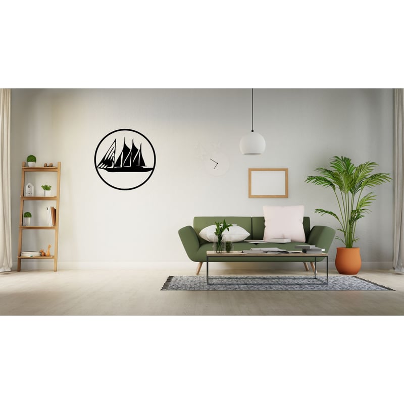 Cuadro Silueta Velero MDF negro GENERICO | falabella.com