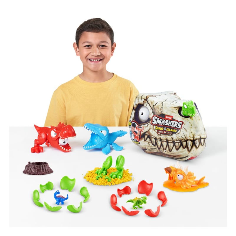 Dinosaurio Batalla T-Rex Sorpresa Smashers Dino Island Media ZURU ...