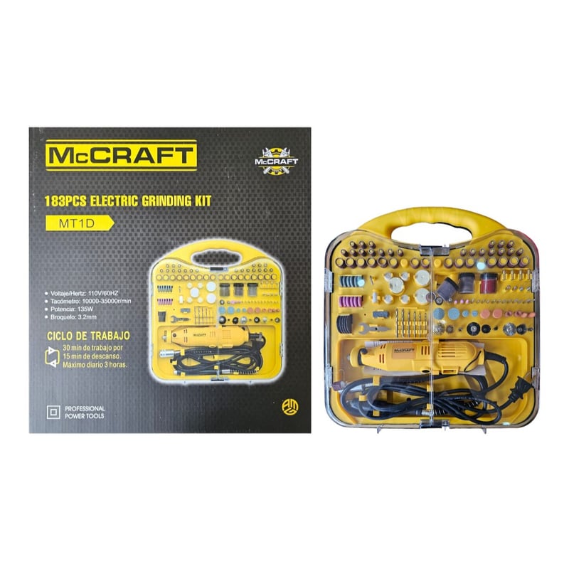 Motor Tool Profesional Kit 183 Piezas 6 Velocidades MCCRAFT | falabella.com