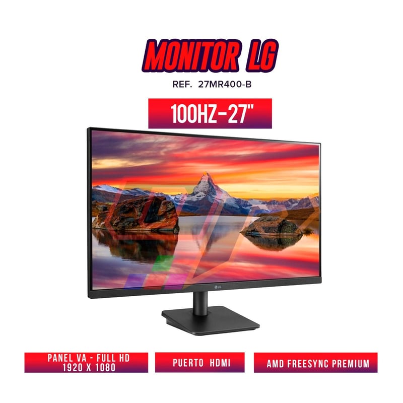 Monitor LG 27MR400-B / 27 Pulg Full HD Tasa 100HZ - 1Ms / AMD FreeSync ...